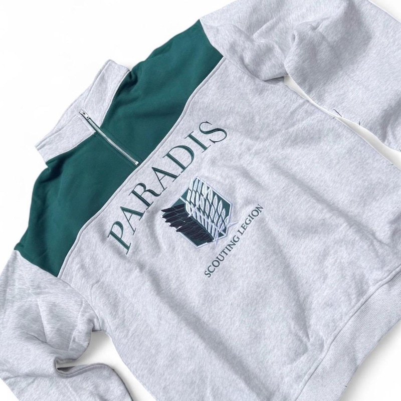 Green Quarter Zip Sweater - Etsy UK