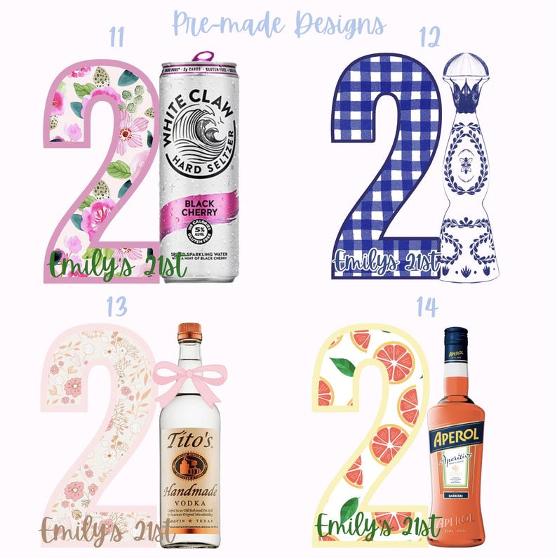 Customizable 21st Birthday Signs - Etsy