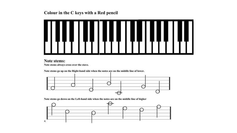 Printable Music Theory Workbook for Young Children - Etsy
