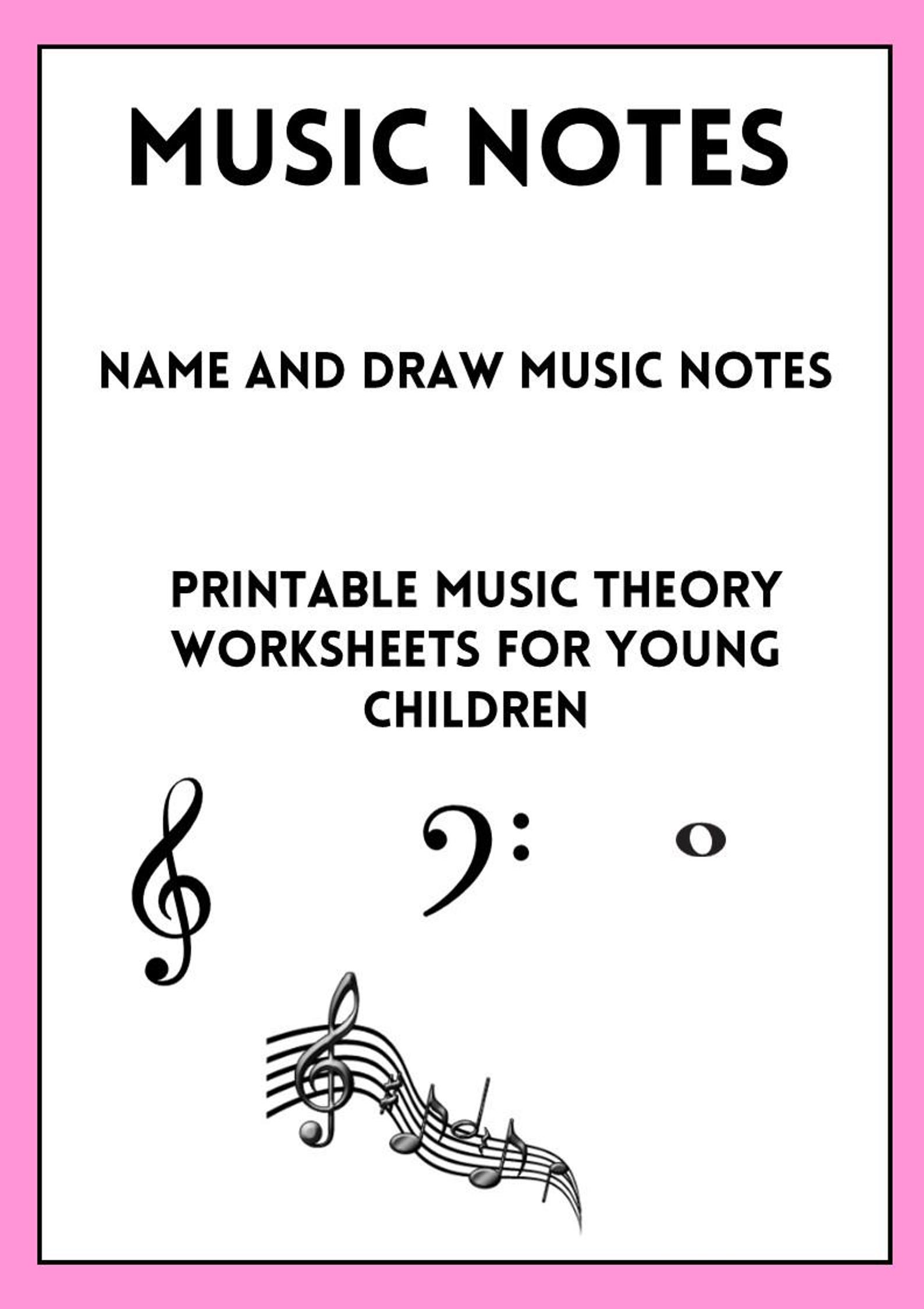 Printable Music Theory Worksheets for Young Children - Etsy