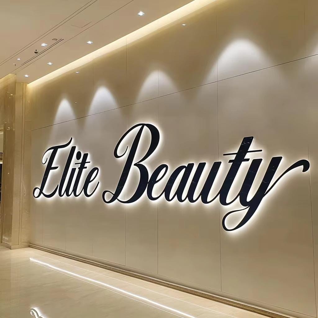Custom 3D Backlit LED Salon Sign: Personalized Illuminated Logo - Etsy
