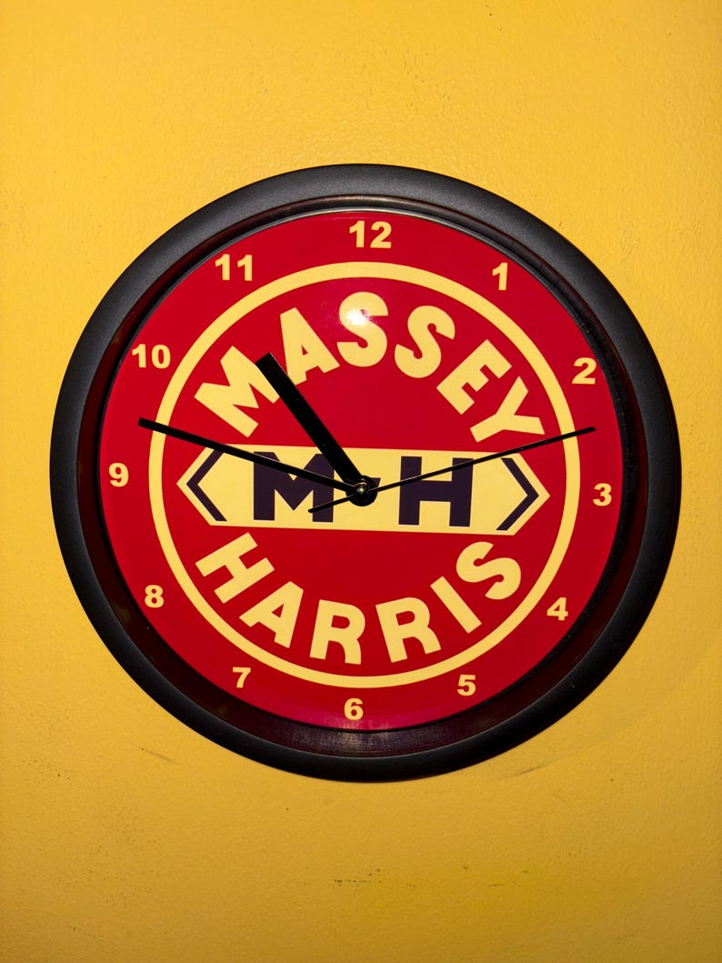 Massey Harris Farm Tractor Barn Garage Man Cave Bar Advertising Wall ...