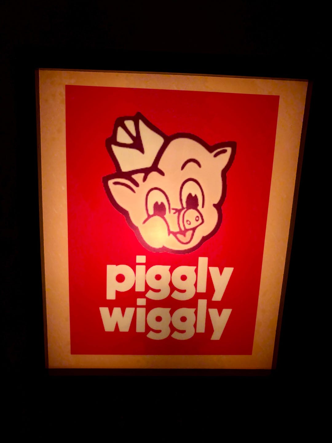 Piggly Wiggly Pig Grocery Country Store Kitchen Farm Bar Lighted ...