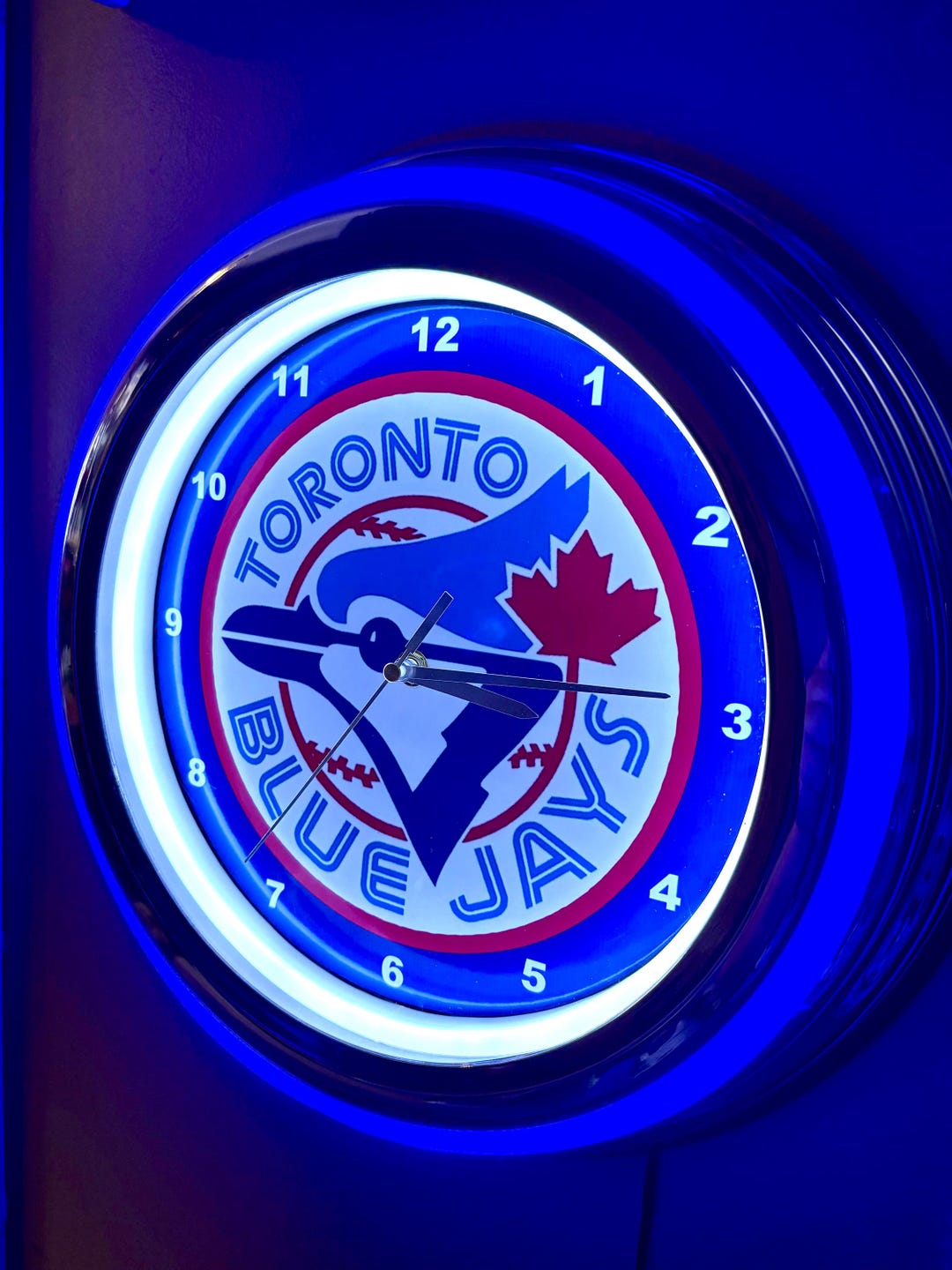 Toronto Blue Jays Throwback Baseball Bar Man Cave Blue Neon Style LED ...