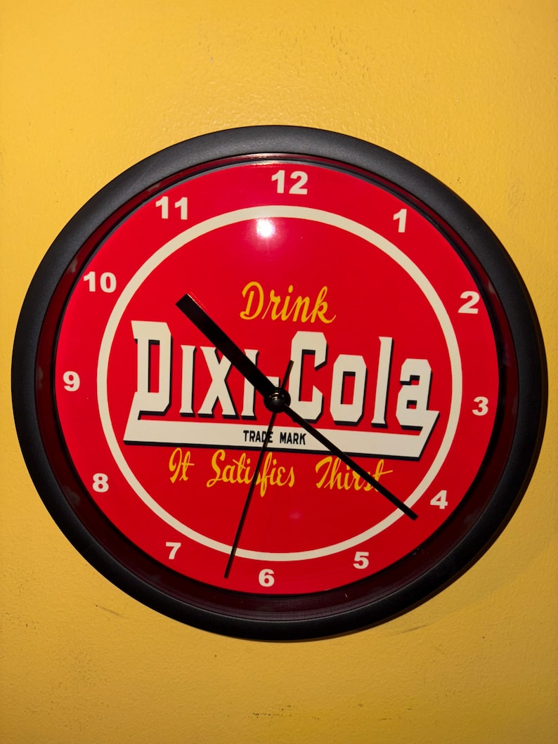 Dixie Cola Soda Fountain Diner Kitchen Man Cave Bar Advertising Wall ...