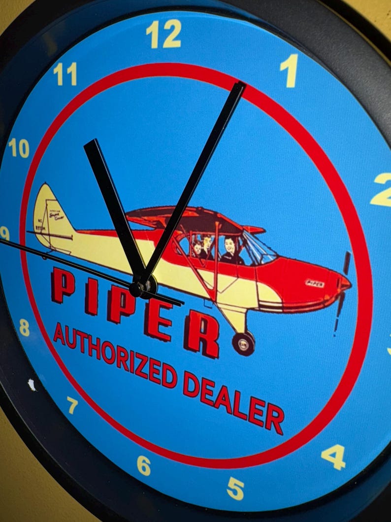 Piper Aircraft Airplane Pilot Hangar Garage Man Cave Bar Advertising ...