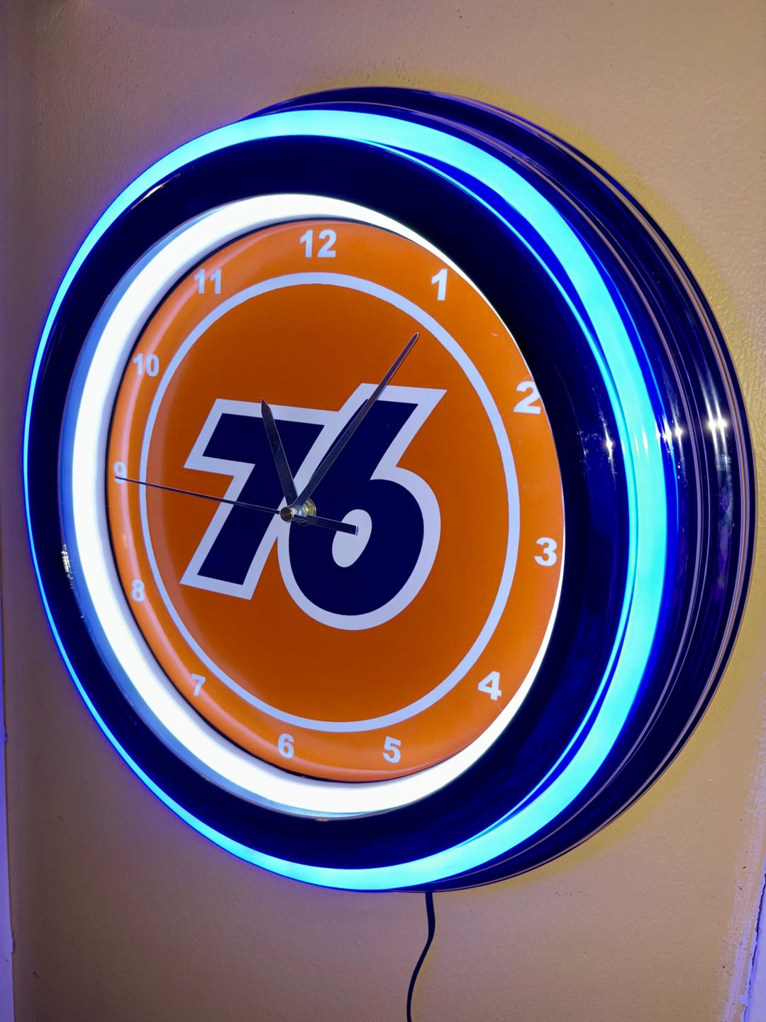 Union 76 Oil Gas Service Station Garage Mechanic Bar Man Cave Blue Neon ...