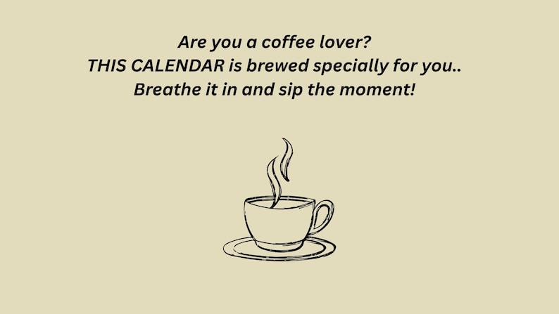 2026 Coffee Calendar: A4/A5 Printable Planner With Quotes (digital ...