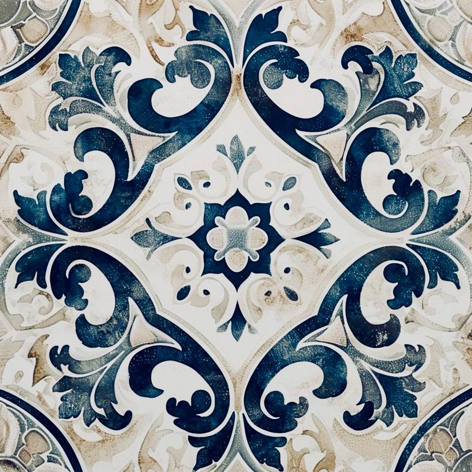 Azure Marabella Crest™tile – Mediterranean Vintage, Rustic Tuscan ...