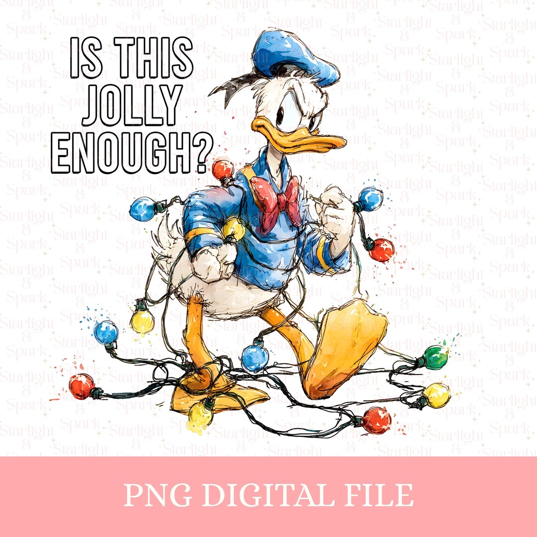 Christmas Donald Duck PNG Clipart, Digital Holiday Design for ...