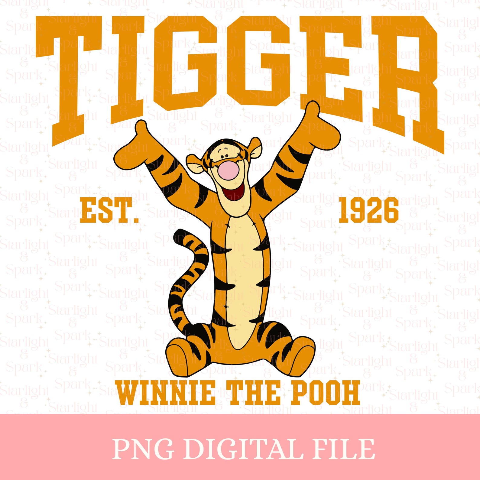 Tigger PNG Clipart, Digital Download, Winnie the Pooh Art, Sublimation ...