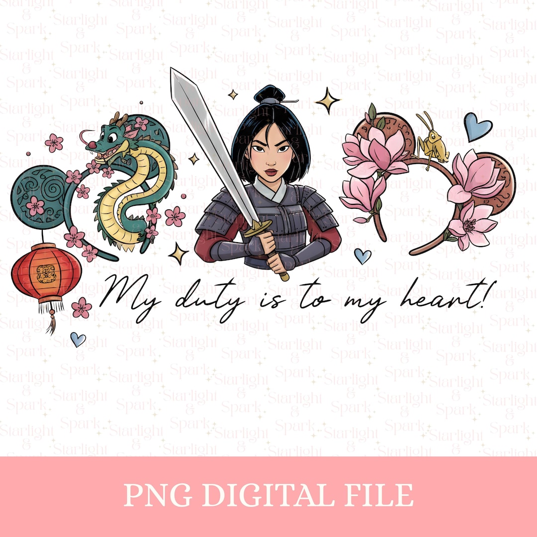 Disney Mulan PNG, Princess Clipart, Digital Download, Mulan SVG, Mushu ...