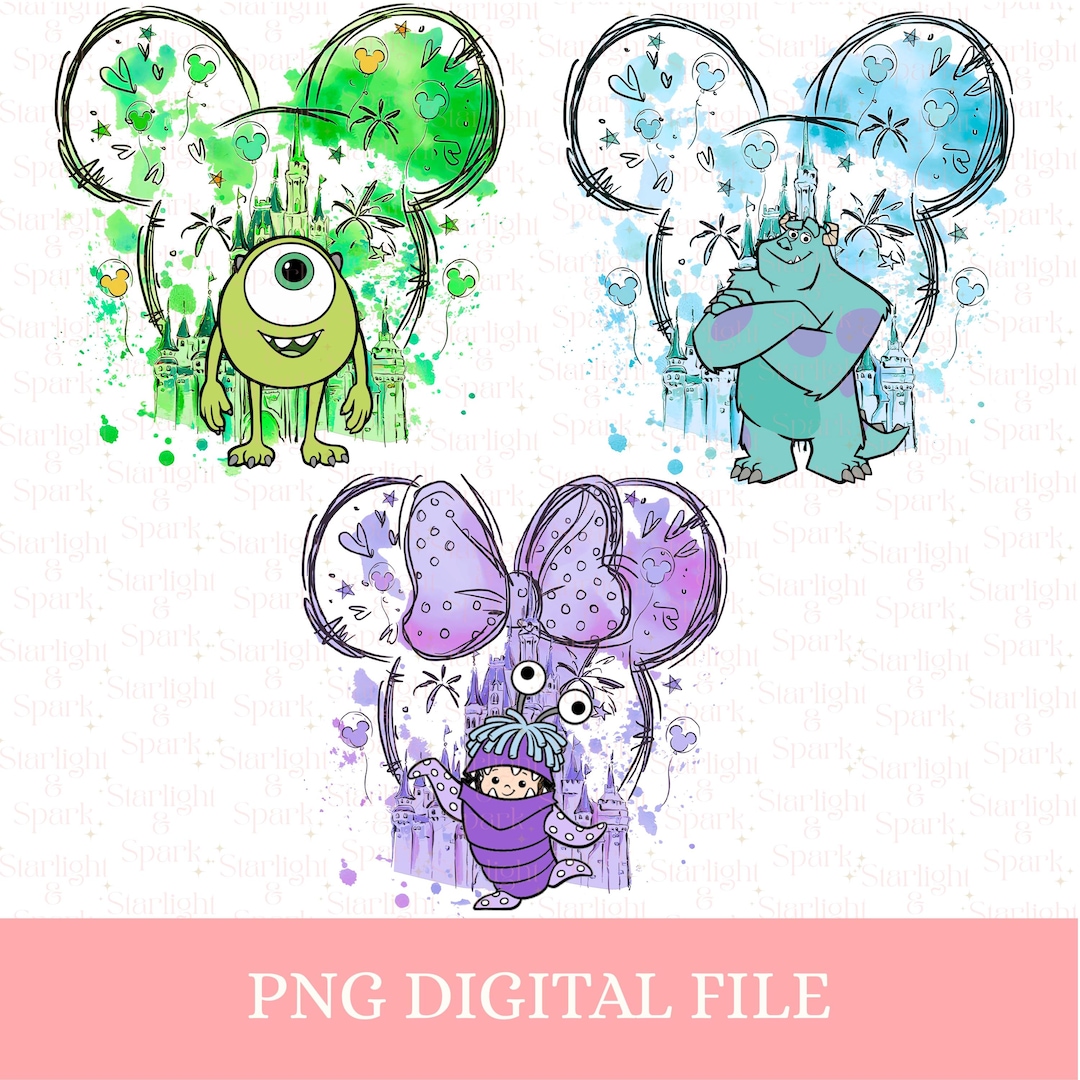 Monsters Inc PNG Bundle, Clipart Set, Digital Download, Mike, Sully ...