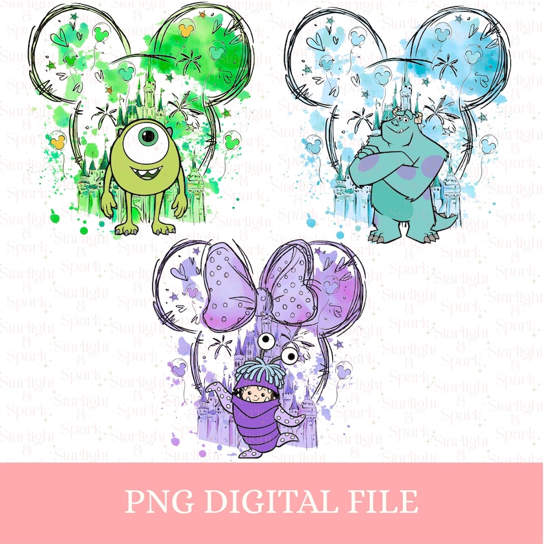 Monsters Inc PNG Bundle, Clipart Set, Digital Download, Mike, Sully ...