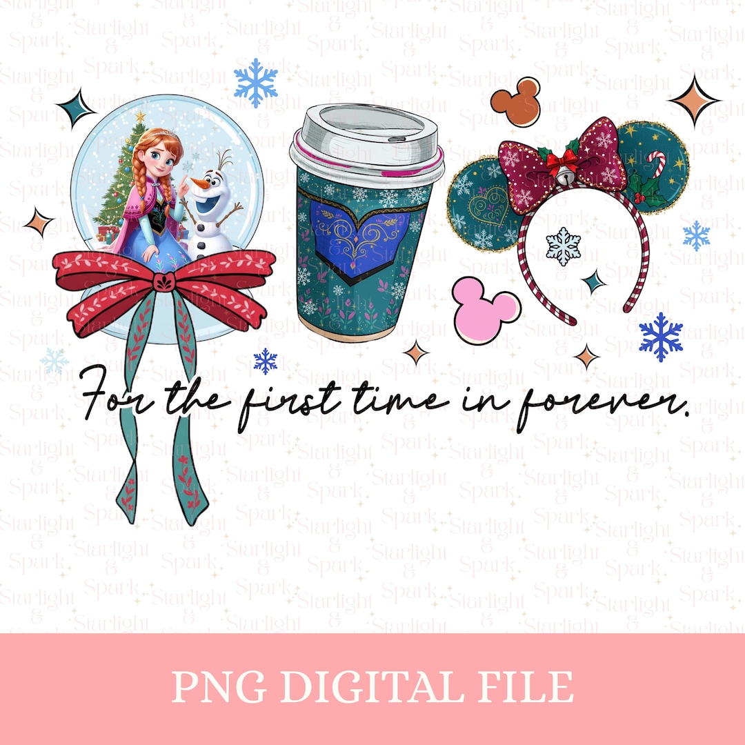 Disney Princess Christmas PNG, Magical Holiday Art, Family Xmas Digital ...