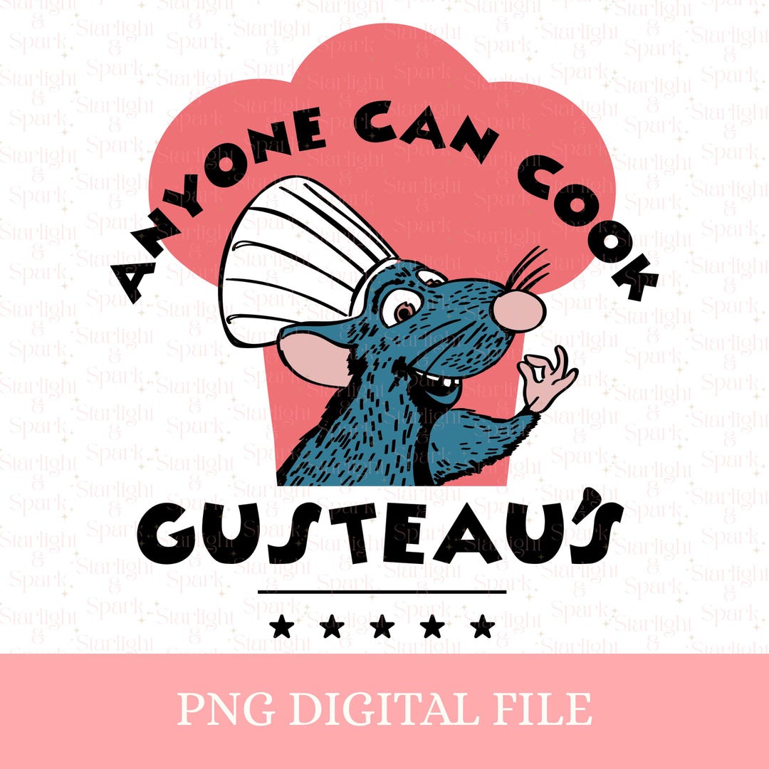 Disney Ratatouille PNG, Remy Chef Digital Download, Anyone Can Cook ...