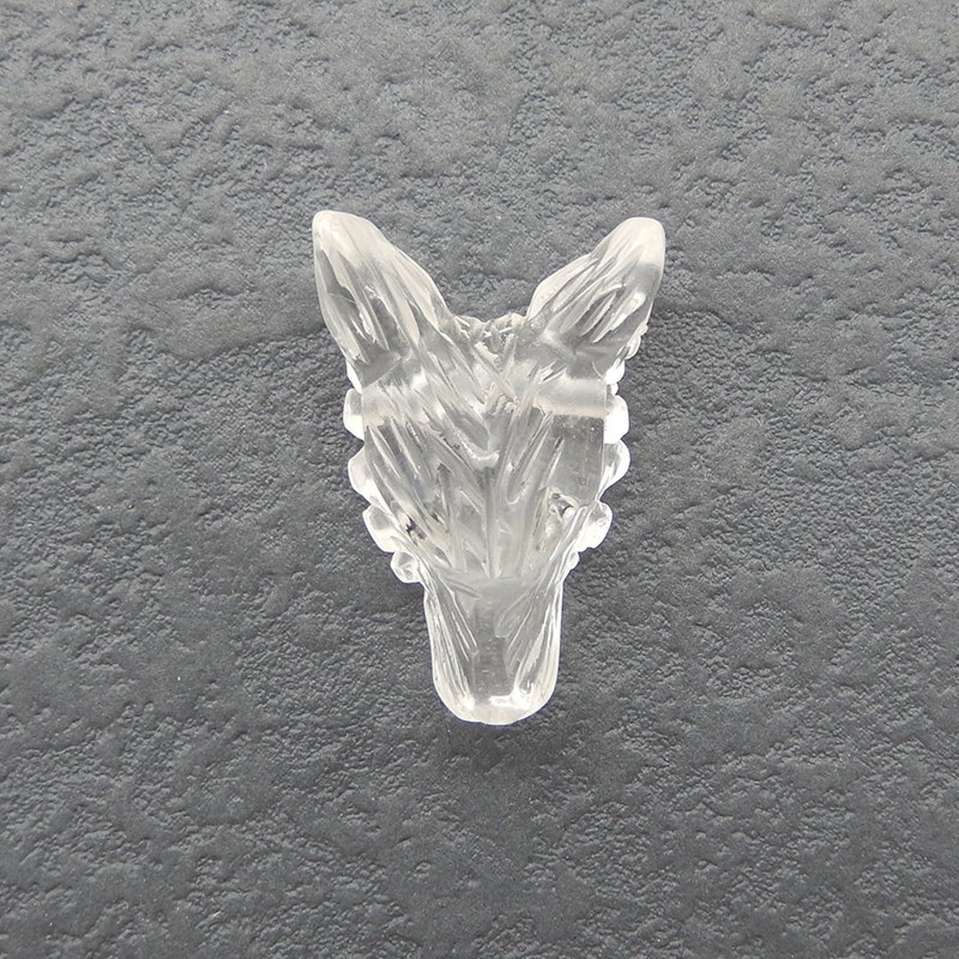 Wolf Heads Wholesale Handcarved White Quartz Wolf Head Gemstone Pendant ...