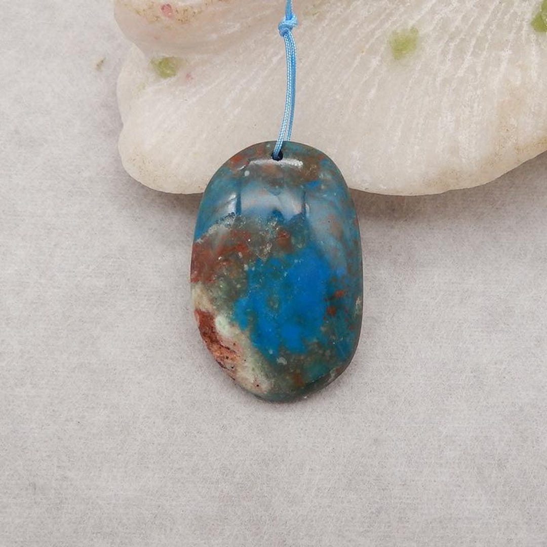 Beautiful Natural Blue Opal (peruvian Opal) Gemstone Pendant Bead ...