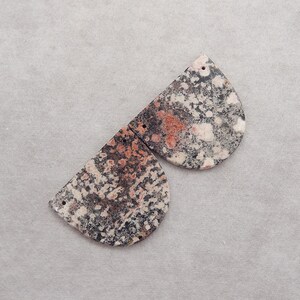 Natural Stone Snow Flake Obsidian Gemstone Double Hole Earring Beads ...