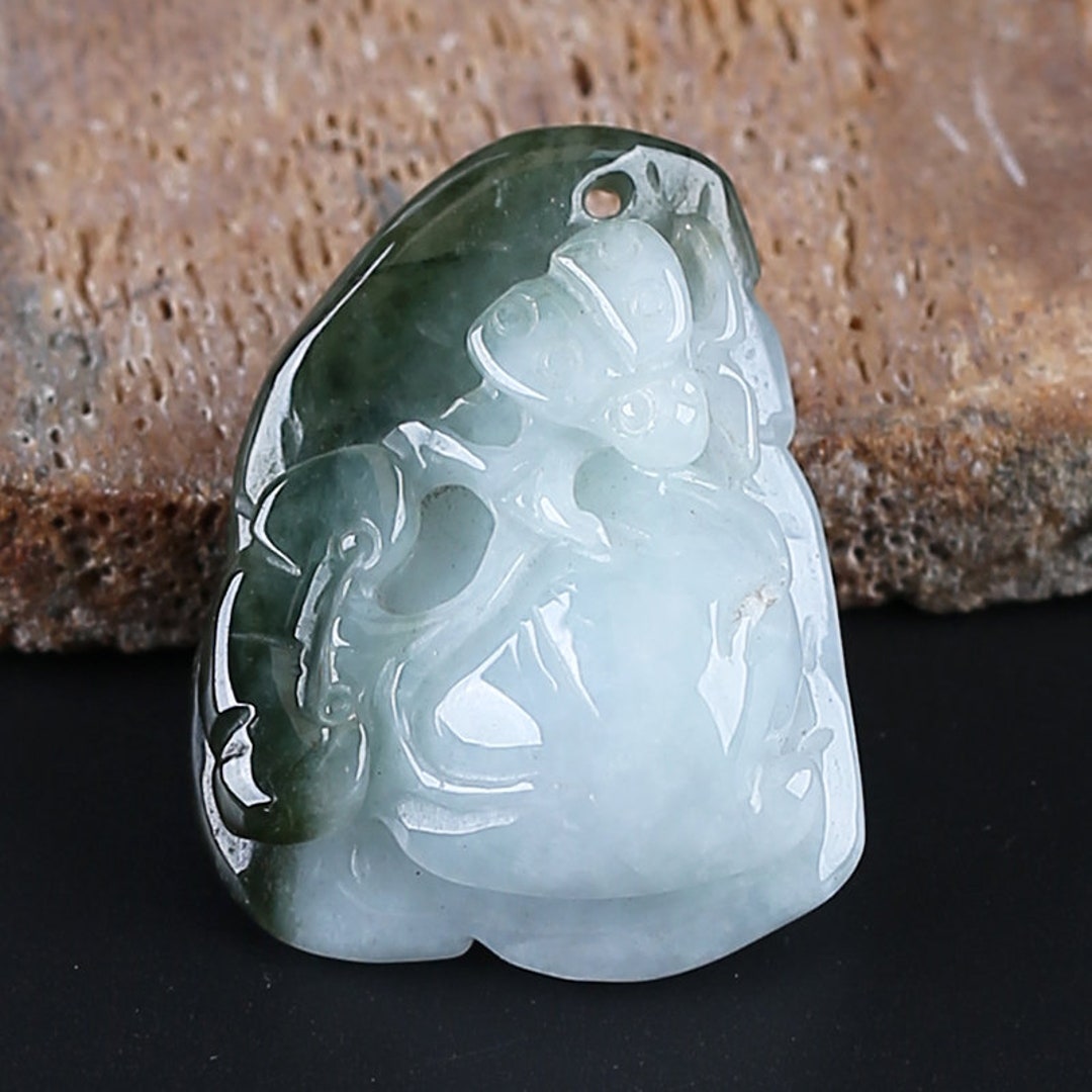 Carved Natural Jade Gemstone Pendant Bead Unique Pendant for - Etsy