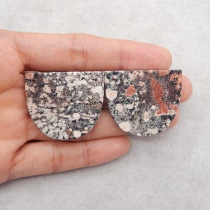 Natural Stone Snow Flake Obsidian Gemstone Double Hole Earring Beads ...