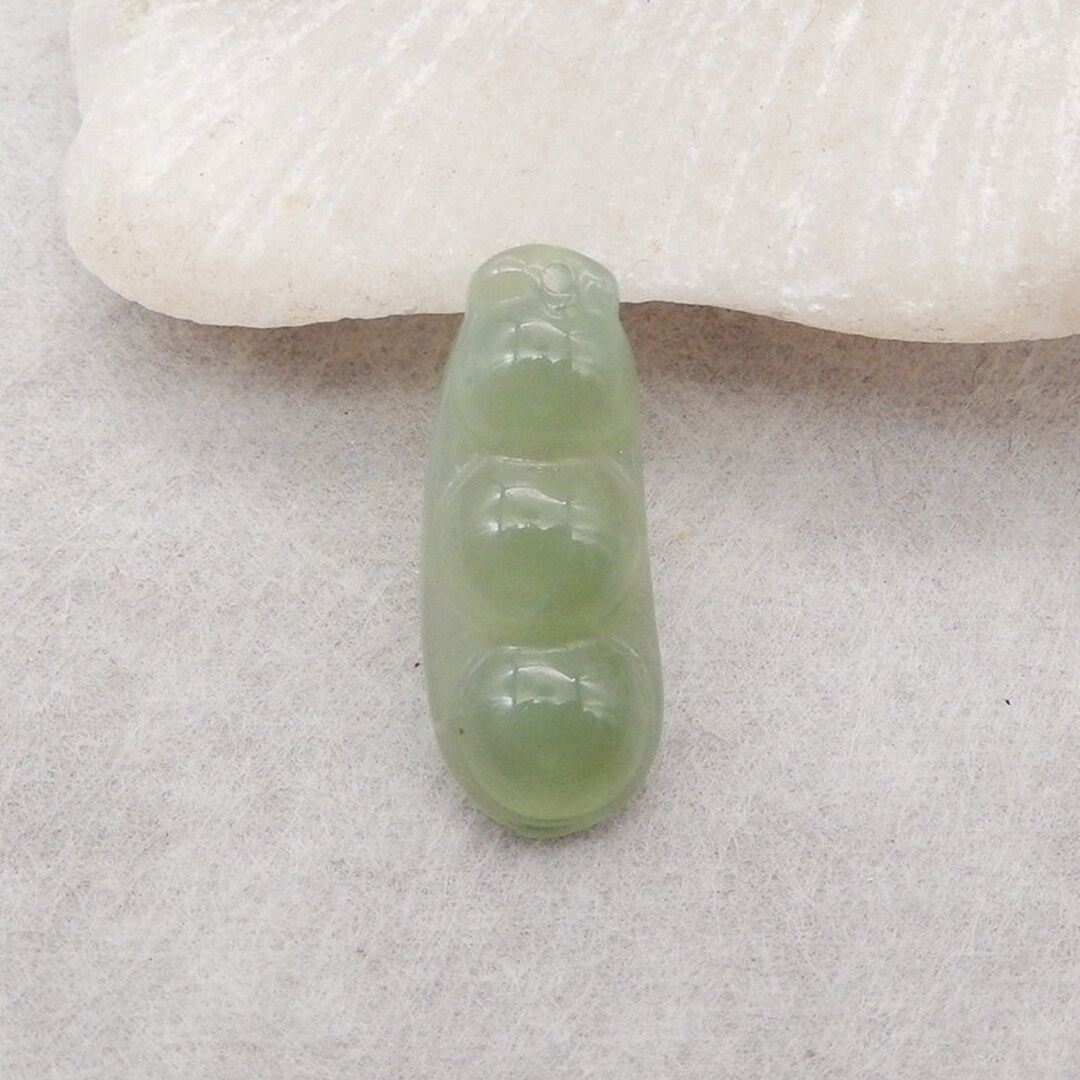 Carved Natural Nephrite Jade Gemstone Pendant Bead, Unique Gemstone ...