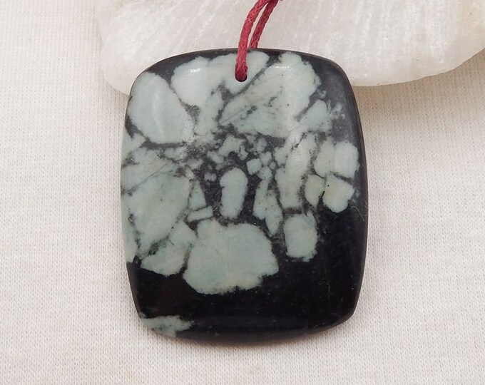 Natural Chinese Writing Stone Gemstone Pendant Bead, Jewelry Making ...