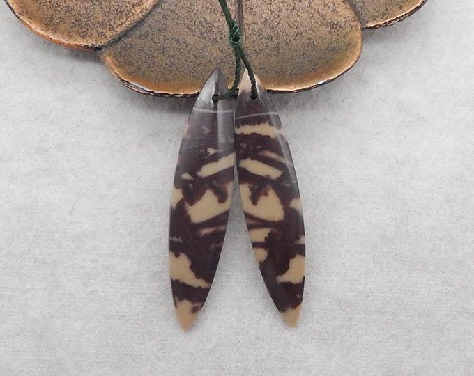 Natural Stone Chohua Jasper Marquise Gemstone Earring Beads, Drilled ...