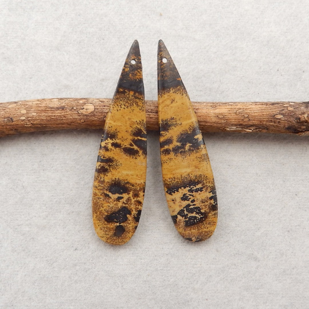 Natural Stone Chohua Jasper Teardrop Shape Gemstone Earring Beads ...