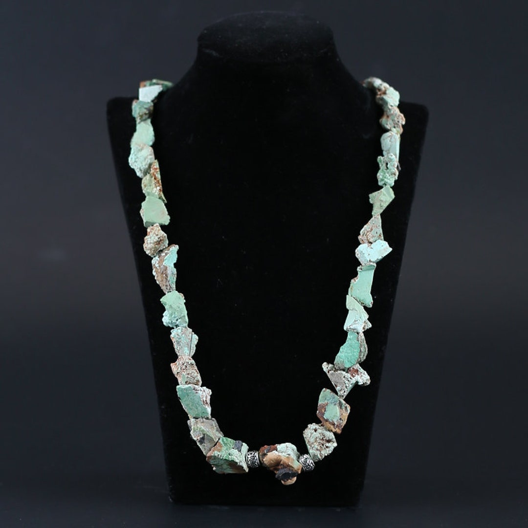New Beautiful Nugget rough Sides Natural Turquoise Gemstone Necklace ...
