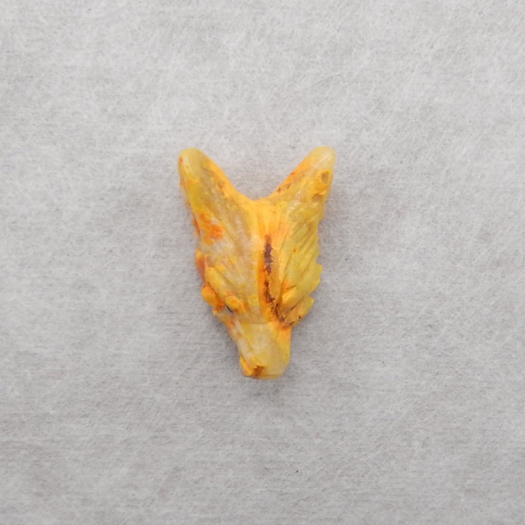 Carved Bumble Bee Stone Wolf Head Gemstone Pendant Bead, Popular Wolf ...