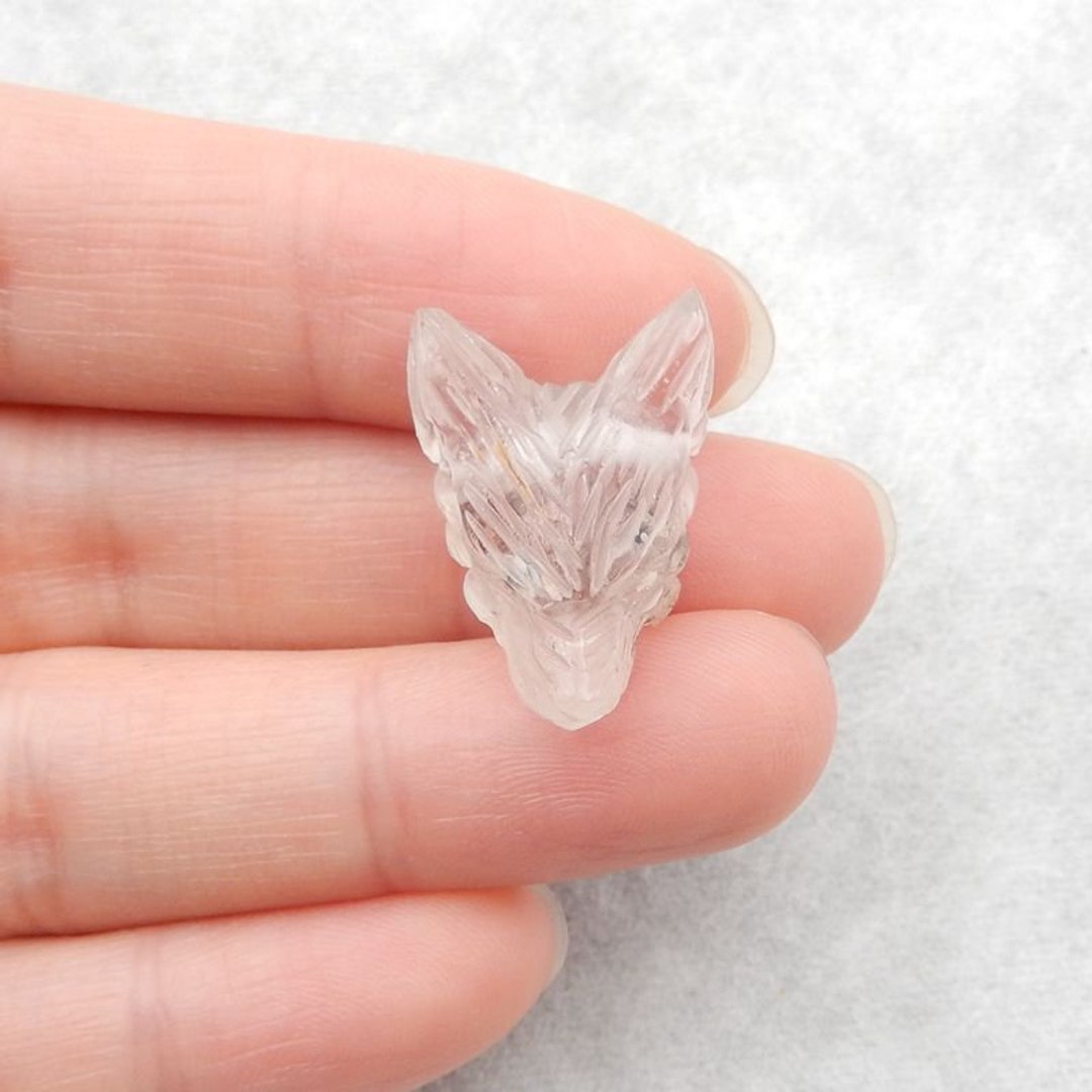Wolf Head Wholesale, Carved White Quartz Wolf Head Gemstone Pendant ...