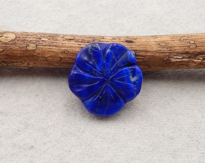 Carved Natural Lapis Lazuli Flower Gemstone Pendant Bead, Popular ...