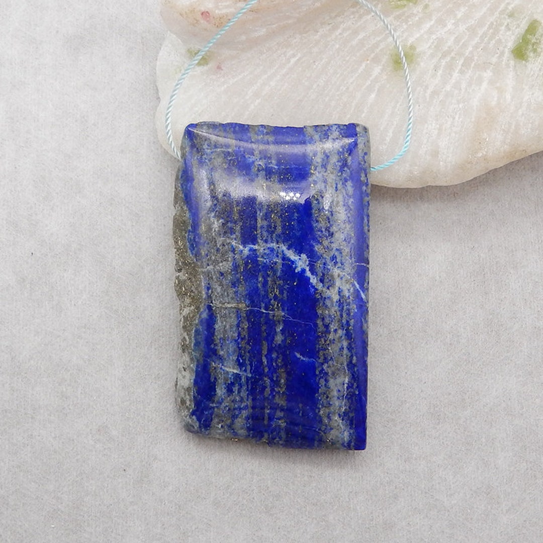Nugget rough Sides Natural Lapis Lazuli Gemstone Pendant Bead, Side ...