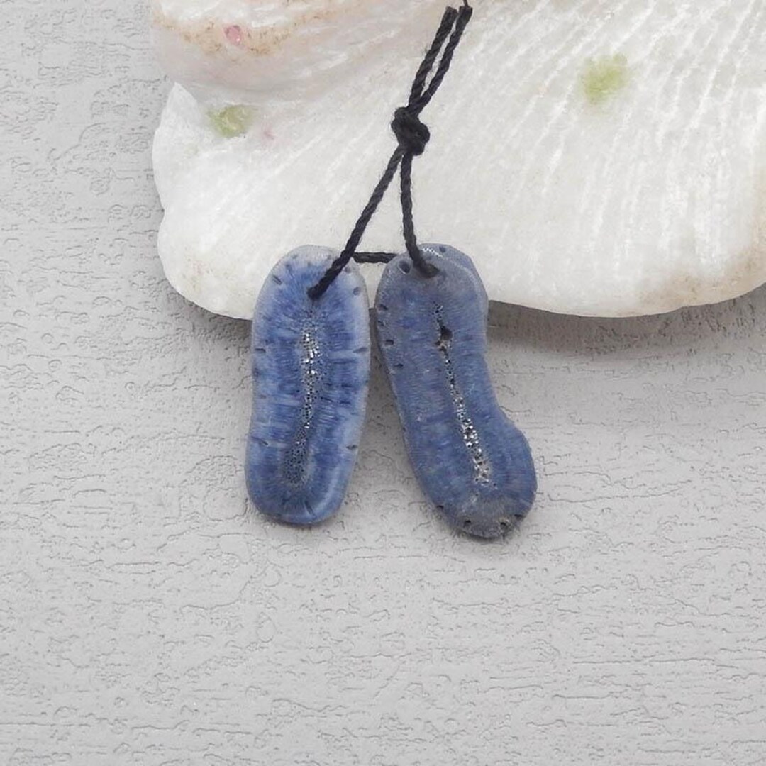 Nugget (rough Sides) Natural Blue Jasper Gemstone Earring Beads ...