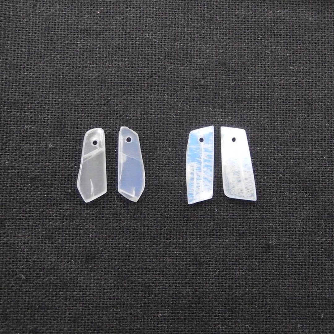 2pairs Nugget (rough Sides) Natural Flash Moonstone Gemstone Earring ...