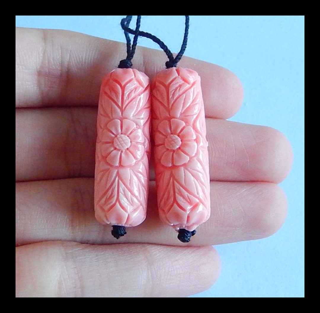 Wholesale! 1 Pair Pink Conch Shell (made of Powder of Shell, Color is ...