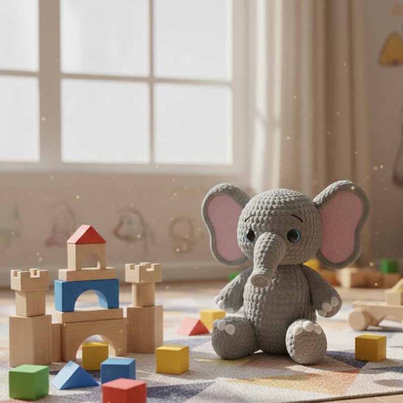 Crochet Elephant Pattern, Amigurumi Plush Toy, DIY Nursery Gift (PDF ...