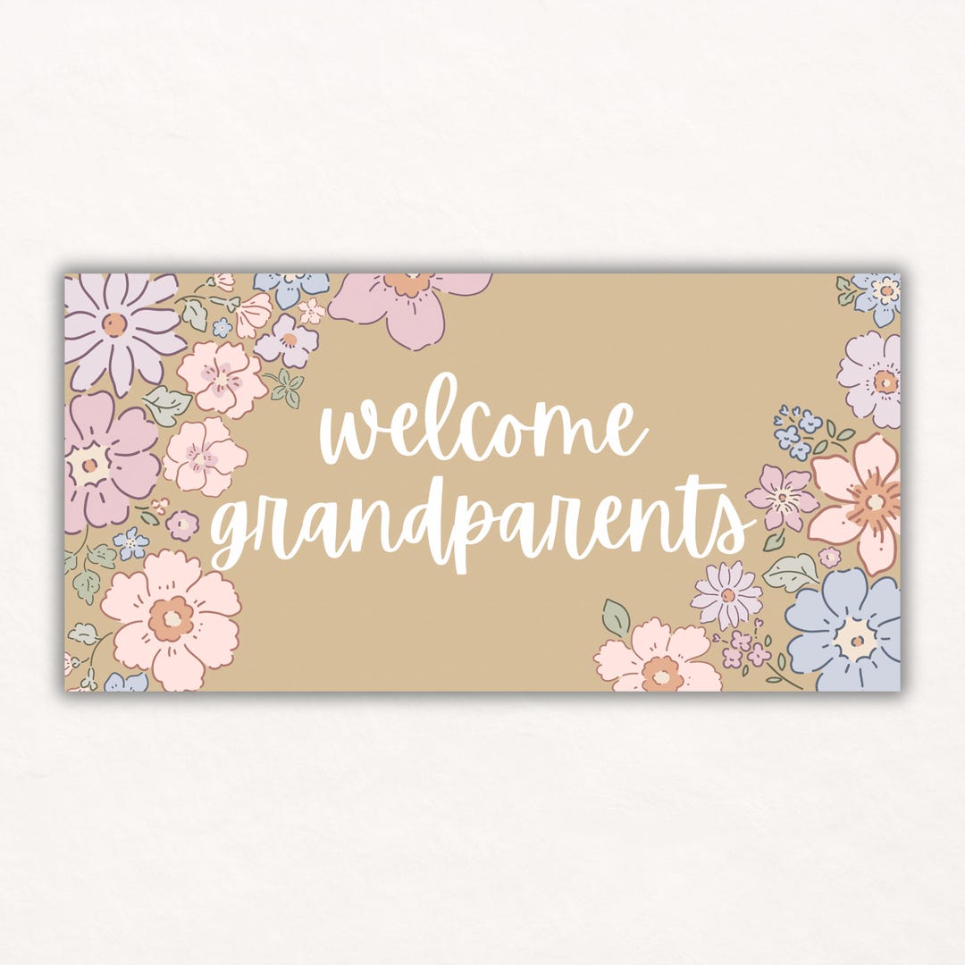 Grandparents Day Painted Banner Templates | Welcome Grandparents Pastel ...