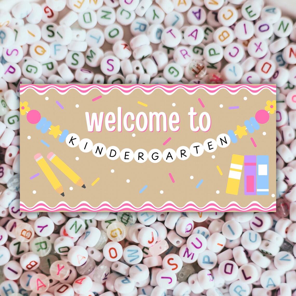 Custom Grade Painted Banner Template | Friendship Bracelet Theme - Etsy