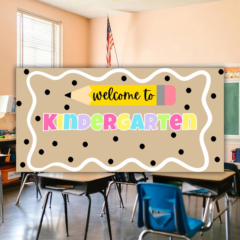 Grade Level Welcome Painted Banner Template | Pencil & Polka Dot Design ...