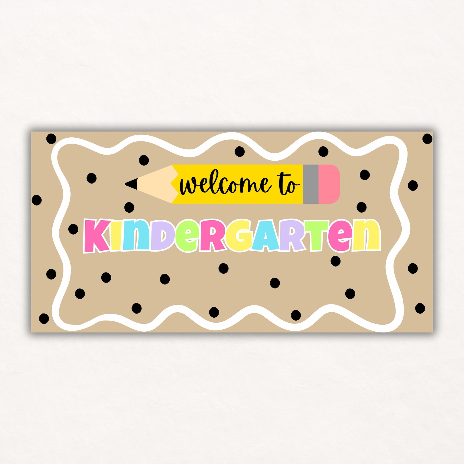 Grade Level Welcome Painted Banner Template | Pencil & Polka Dot Design ...