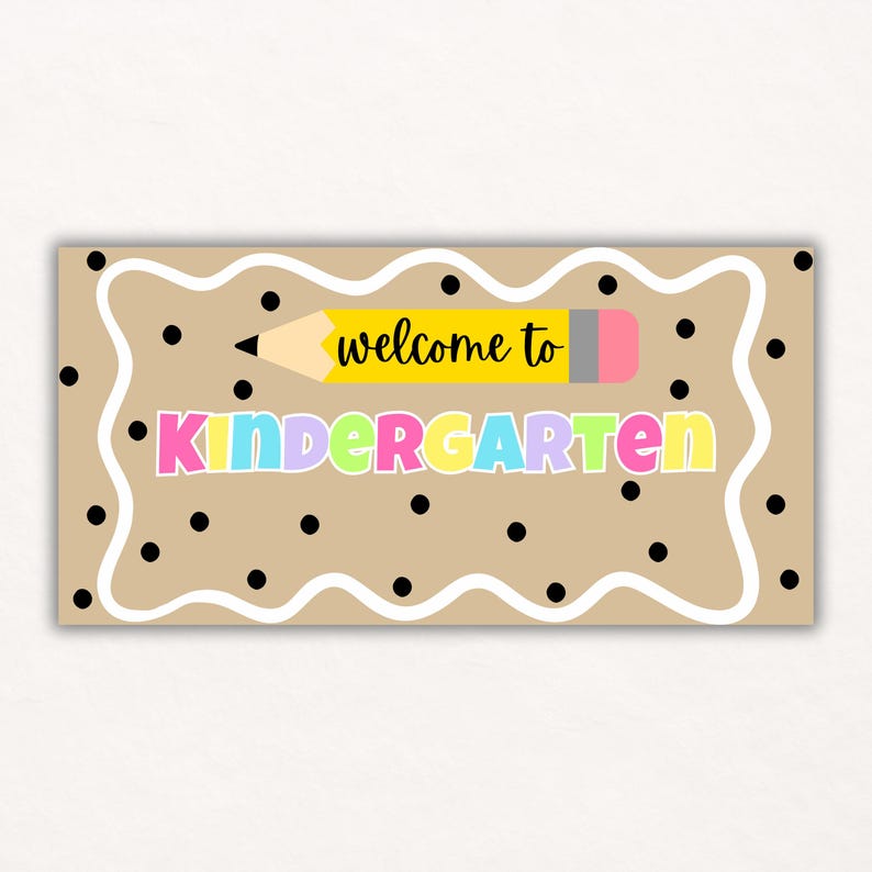 Grade Level Welcome Painted Banner Template | Pencil & Polka Dot Design ...
