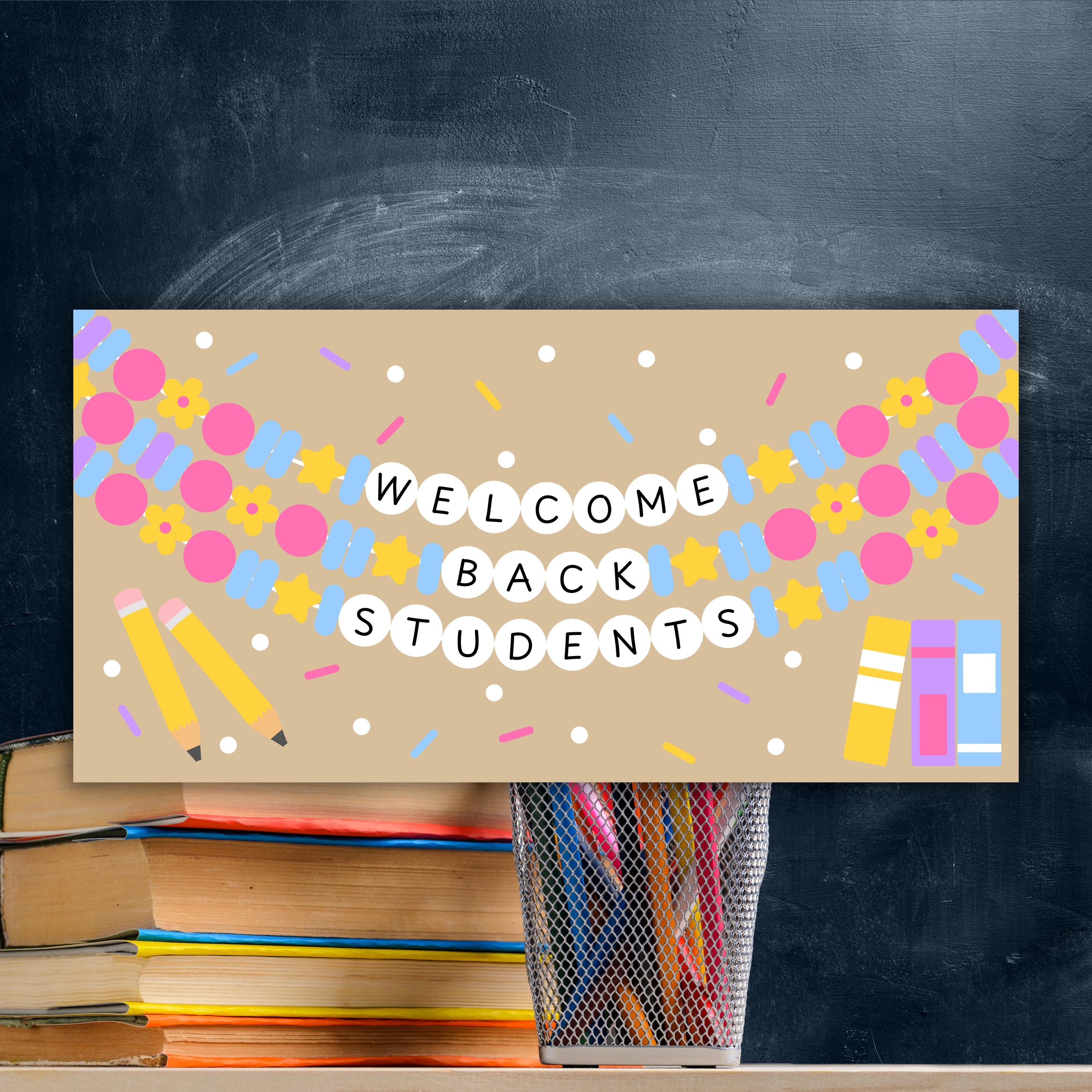 Welcome Back Students | Friendship Bracelet Theme | Painted Banner ...
