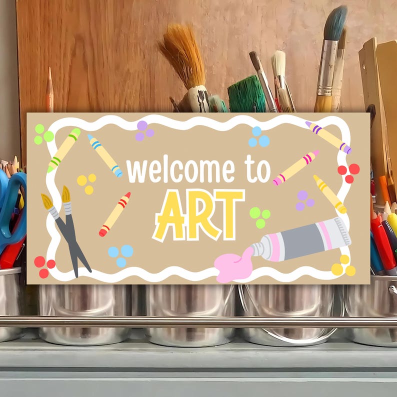 Welcome to Art Painted Banner Template - Etsy