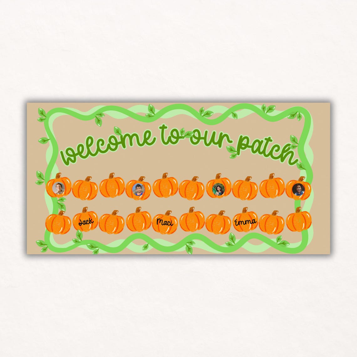 Welcome to Our Patch Painted Banner Template | Fall Classroom Decor - Etsy