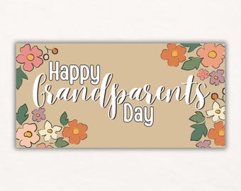 Grandparents Day Painted Banner Template | Welcome Grandparents Blue ...
