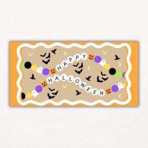 Happy Halloween Painted Banner Template | Friendship Bracelet Theme ...