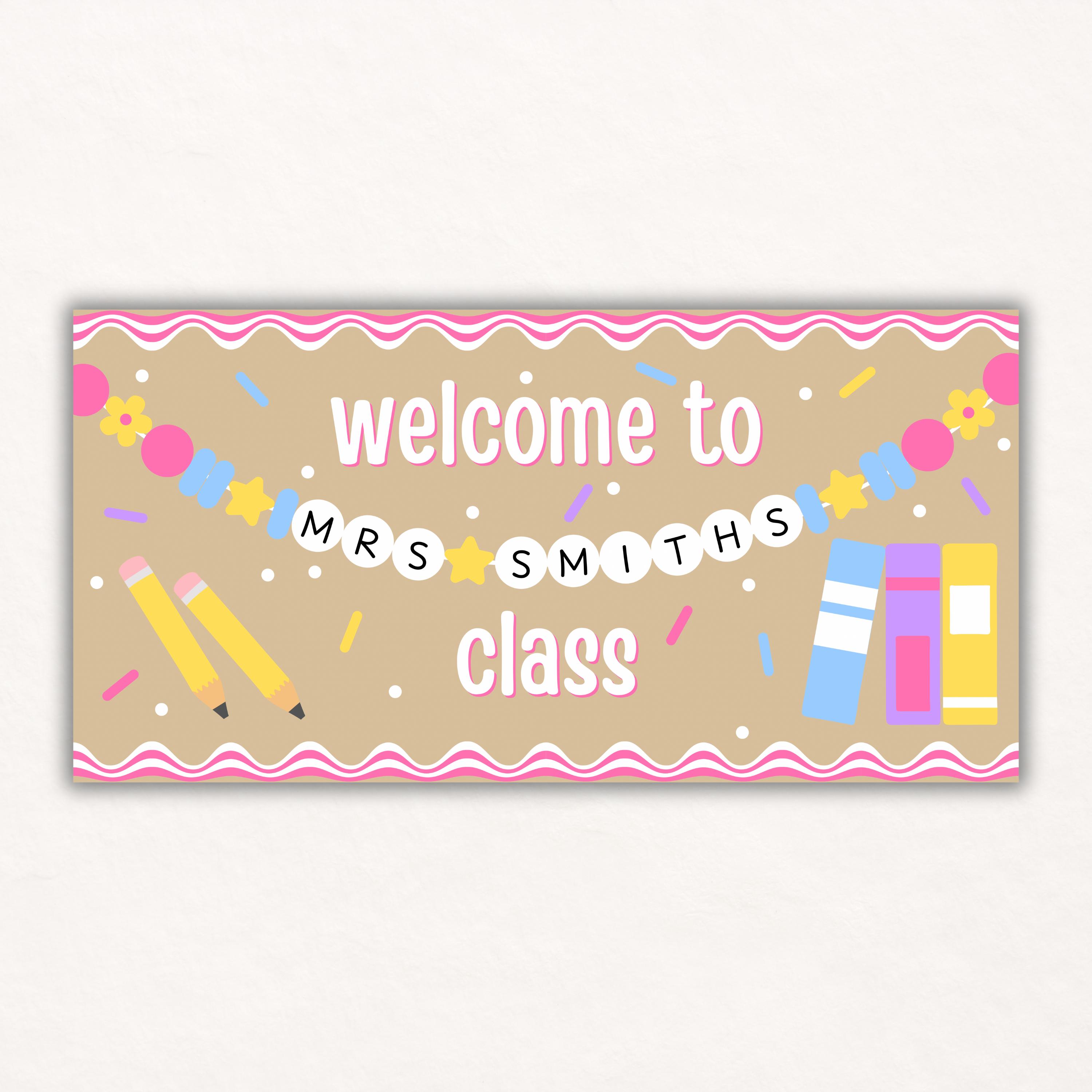 Custom Teacher Painted Banner Template | Friendship Bracelet Theme - Etsy