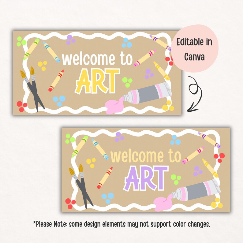 Welcome to Art Painted Banner Template - Etsy